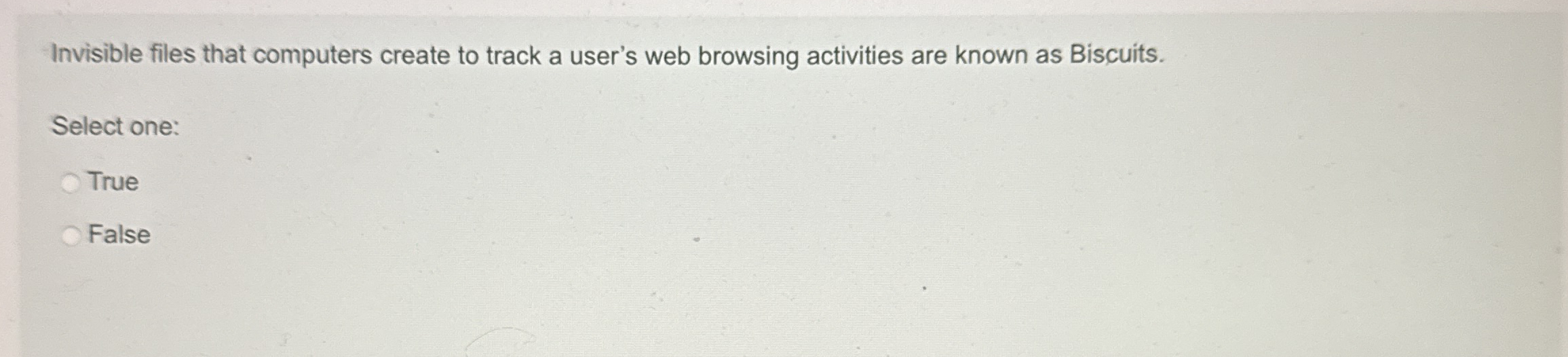 Solved Invisible files that computers create to track a | Chegg.com
