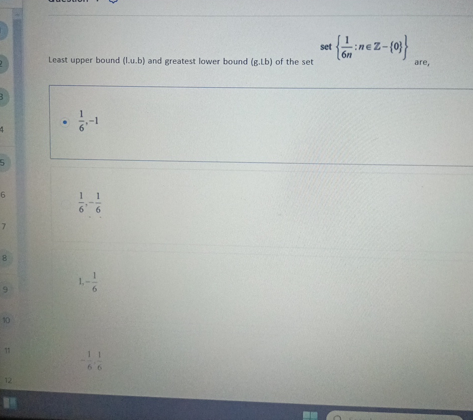 Solved Least upper bound (I.u.b) ﻿and greatest lower bound | Chegg.com
