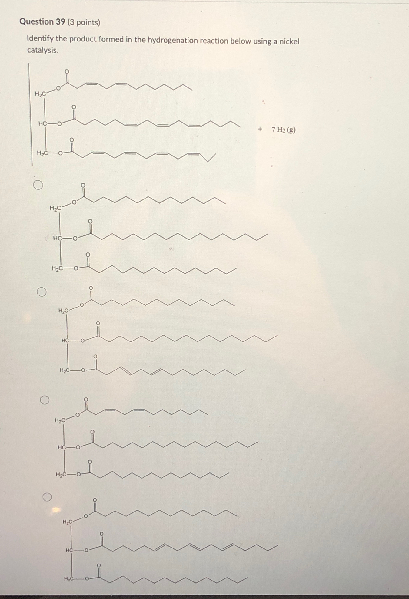 Solved Question 39 (3 ﻿points)Identify the product formed in | Chegg.com