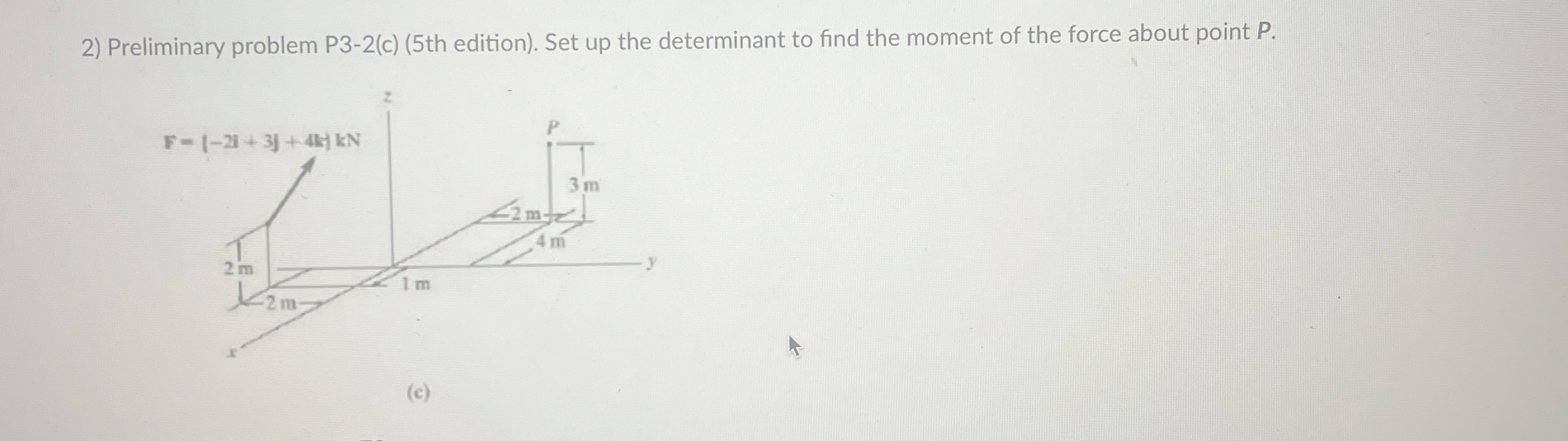 Solved Preliminary problem P3-2(c) (5th edition). ﻿Set up | Chegg.com
