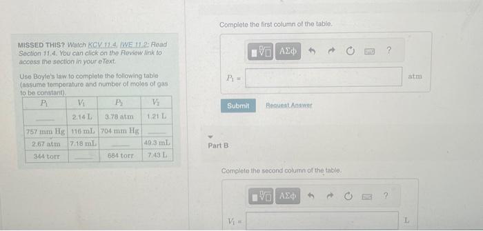 Solved Complete the lirst column of the table. MISSED THIS? | Chegg.com