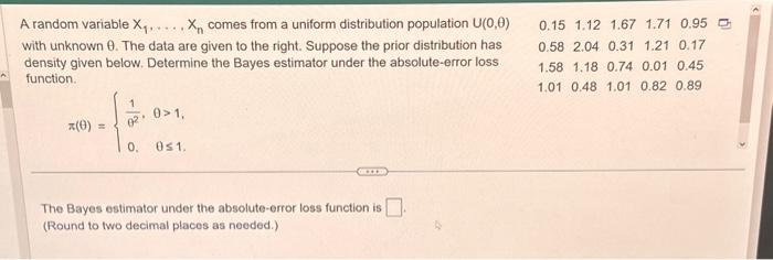 Solved A random variable X1,…,Xn comes from a uniform | Chegg.com