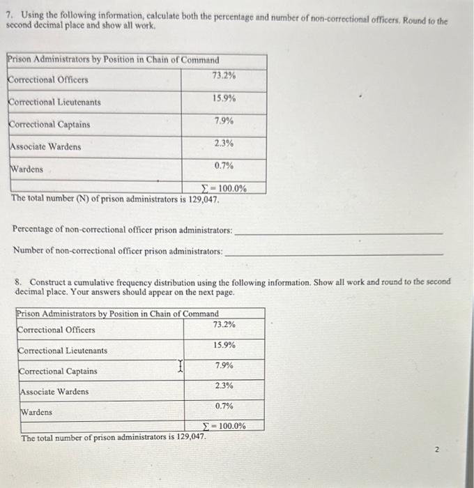 Solved 7. Using the following information, calculate both | Chegg.com