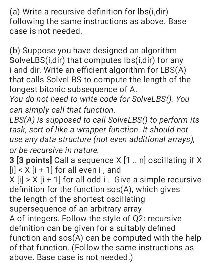 Solved 2 3 Points Call A Sequence X 1 N Of Numbers