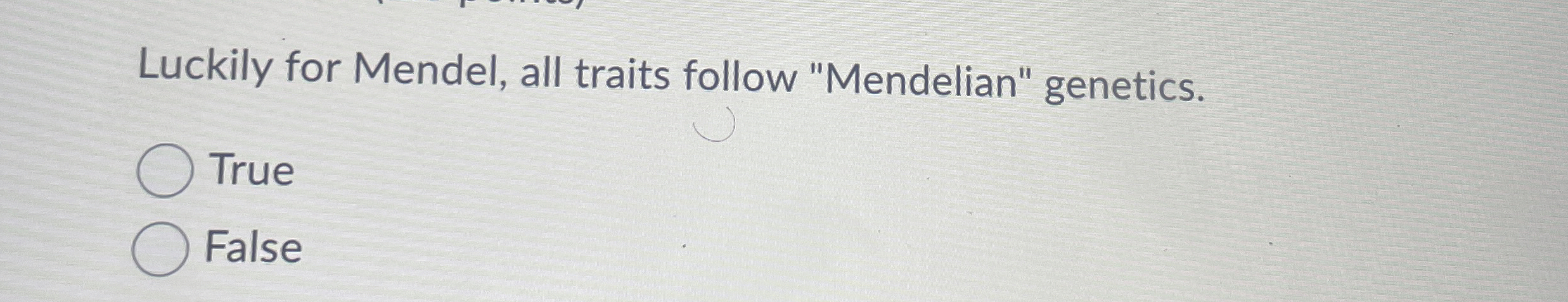 Solved Luckily for Mendel, all traits follow "Mendelian" | Chegg.com