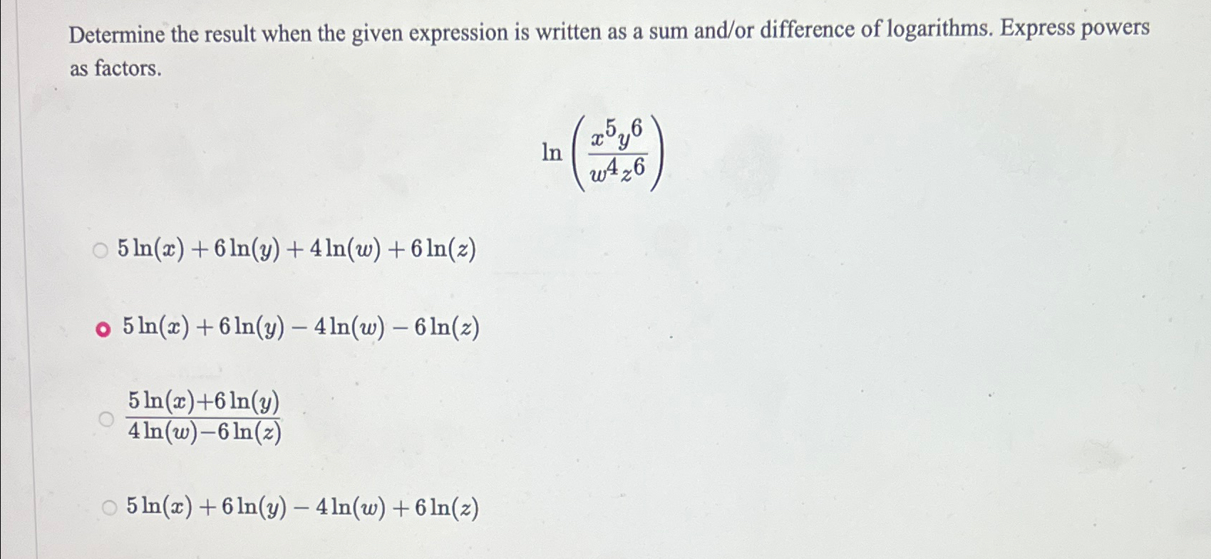Solved Determine the result when the given expression is | Chegg.com