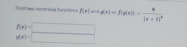 Solved Find two nontrivial functions f(x) and g(x) so | Chegg.com Solved Find two nontrivial functions f(x) and g(x) so | Chegg.com