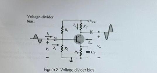 Solved Figure 2: Voltage divider bias | Chegg.com