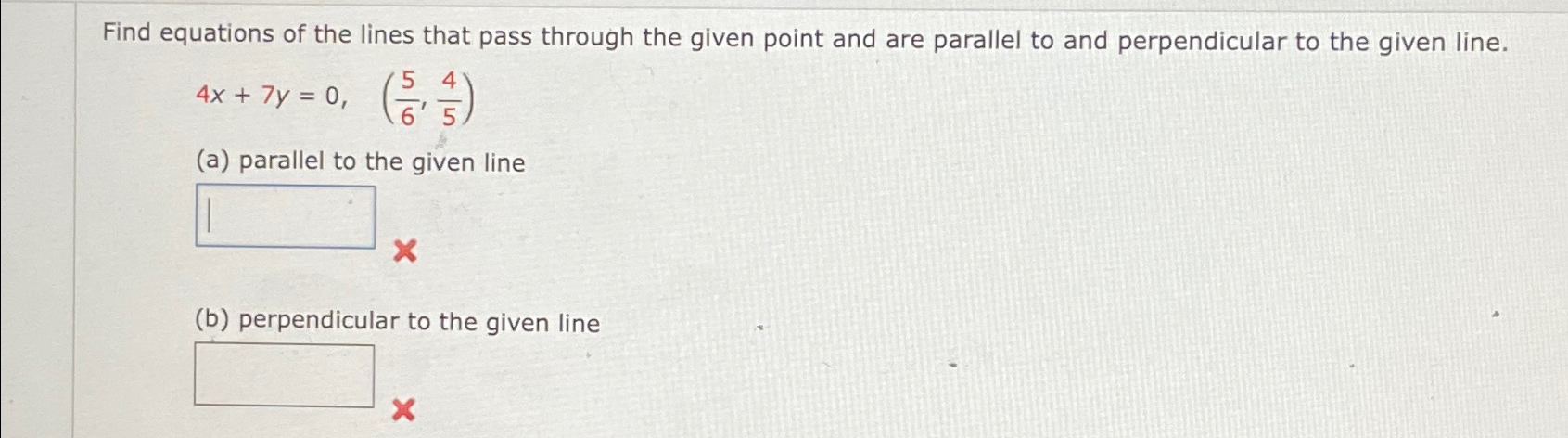 Solved Find equations of the lines that pass through the | Chegg.com
