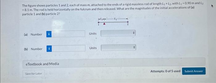 Solved The figure shows particles 1 and 2, each of mass m, | Chegg.com
