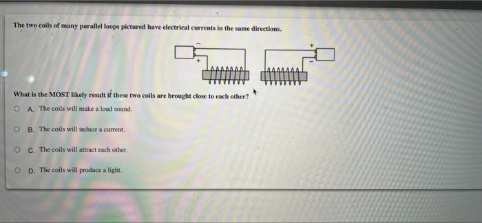 Solved The two coils of many parallel loops pictured have | Chegg.com