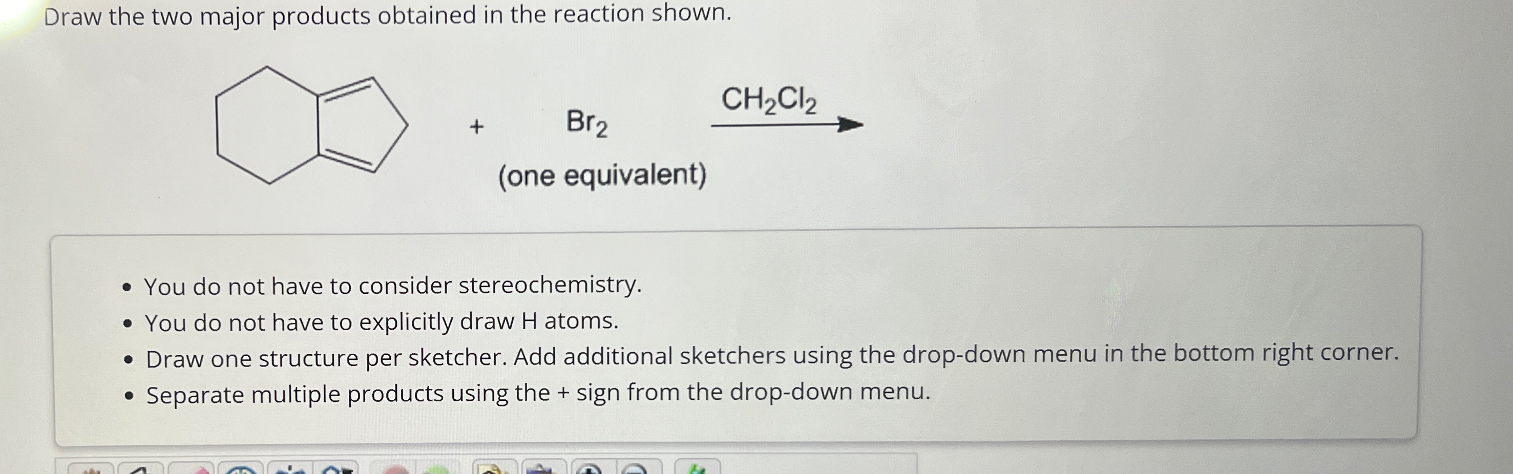 Solved Draw the two major products obtained in the reaction | Chegg.com