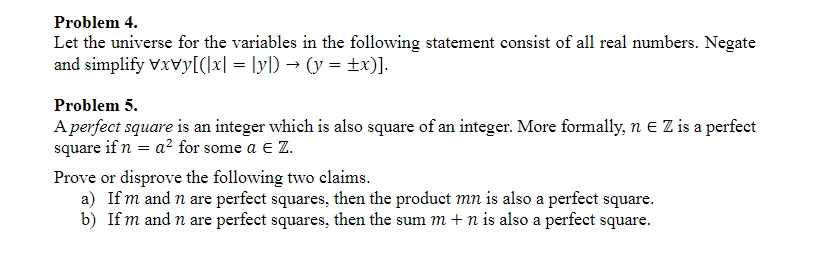 Solved Can you solve these 2 ﻿problems for my discrete math | Chegg.com