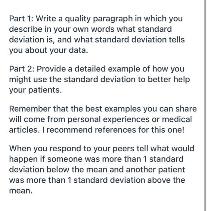 Solved Part 1: Write a quality paragraph in which you | Chegg.com