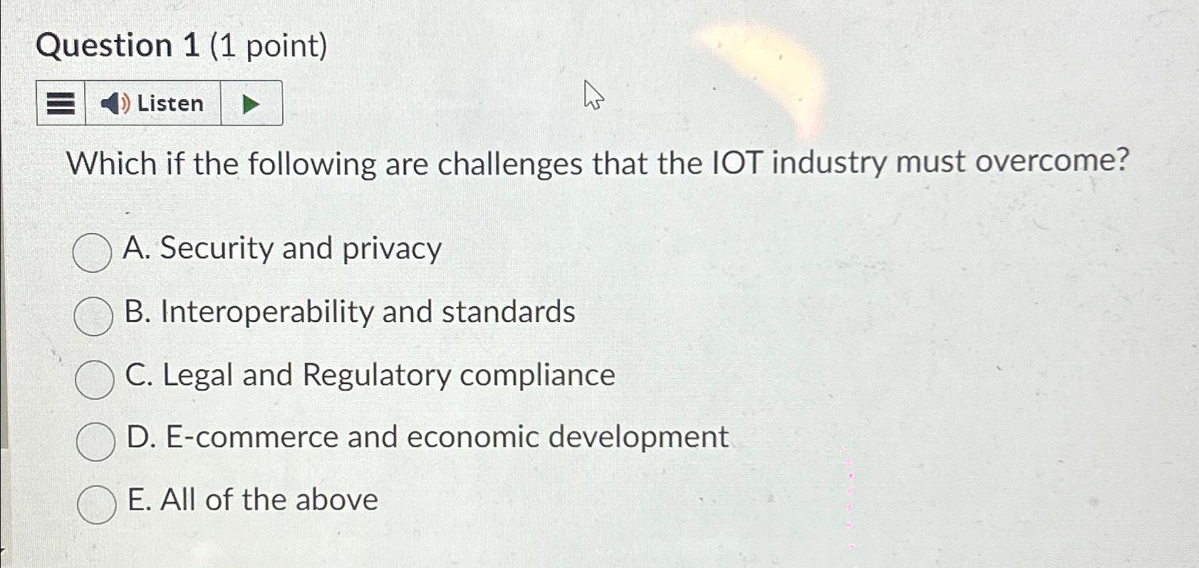 Solved Question 1 (1 ﻿point)ListenWhich if the following are | Chegg.com