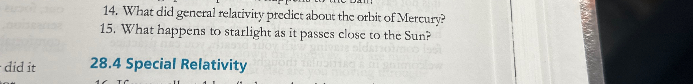Solved What did general relativity predict about the orbit | Chegg.com