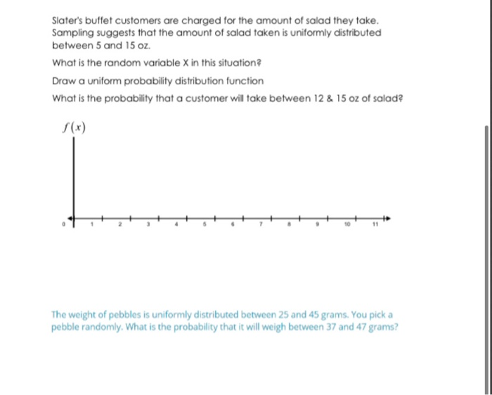 Solved Slater's buffet customers are charged for the amount | Chegg.com