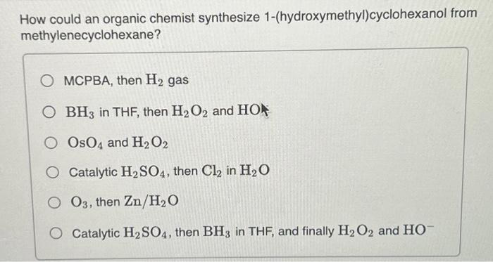 Solved Choose the right reagent or series of reagents from | Chegg.com