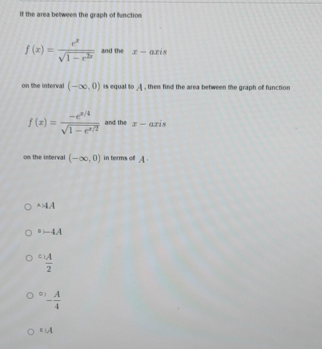 Solved If the area between the graph of function | Chegg.com