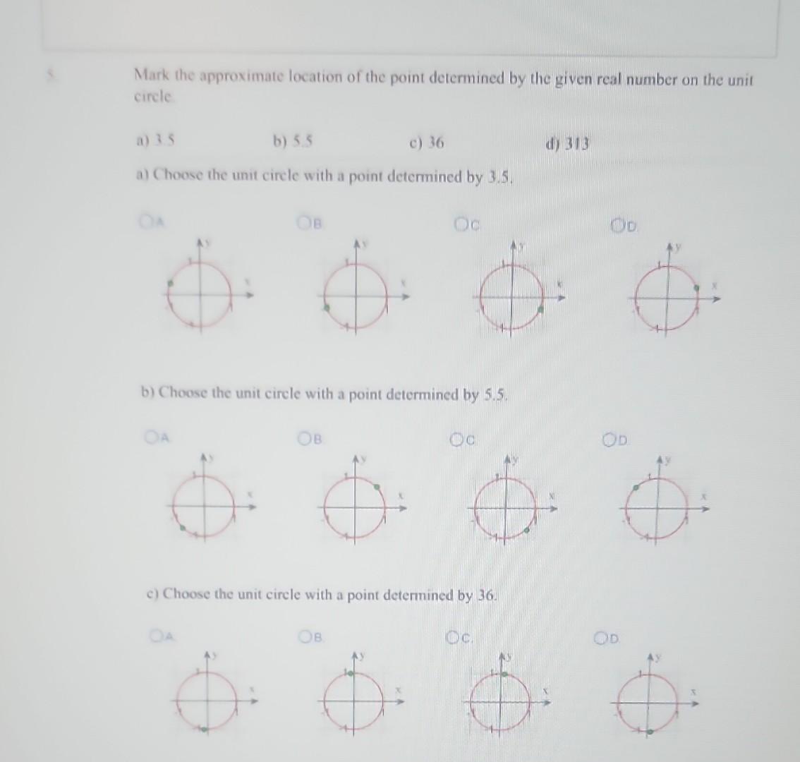 Solved Mark the approximate location of the point determined | Chegg.com