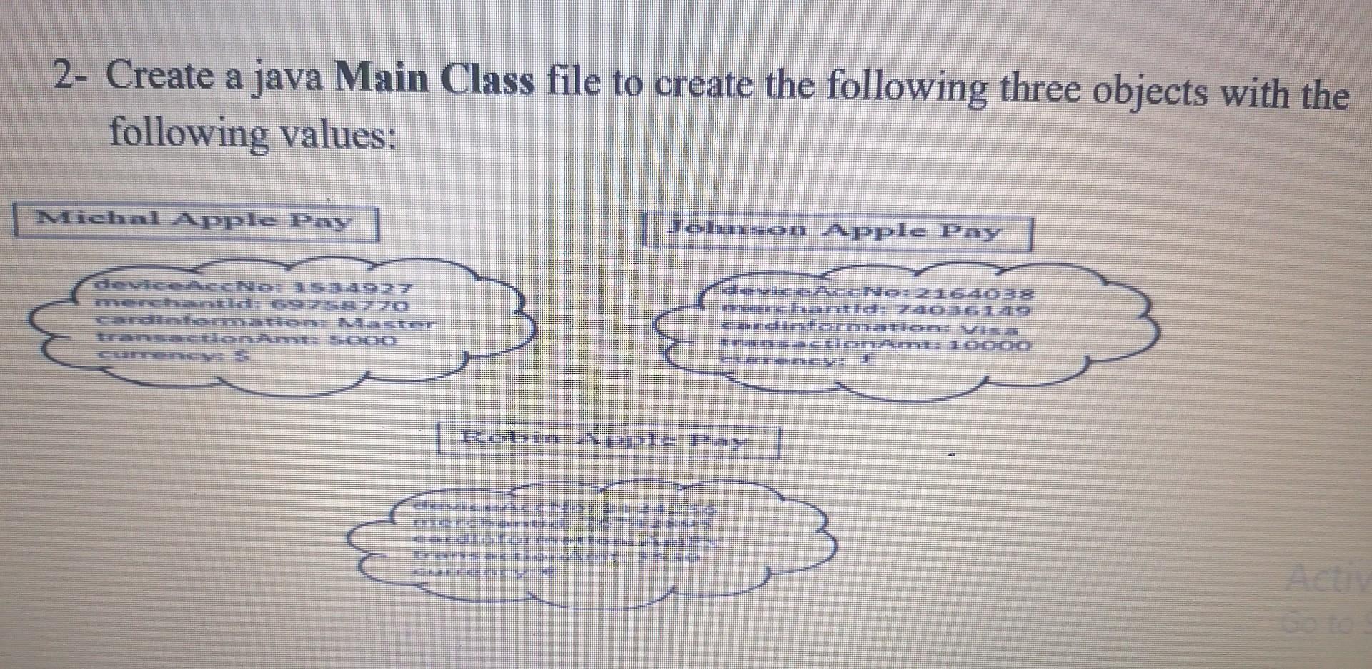 Solved Q1) 1- Write a java class with the following Class | Chegg.com