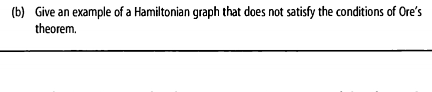 Solved (b) ﻿Give an example of a Hamiltonian graph that does | Chegg.com