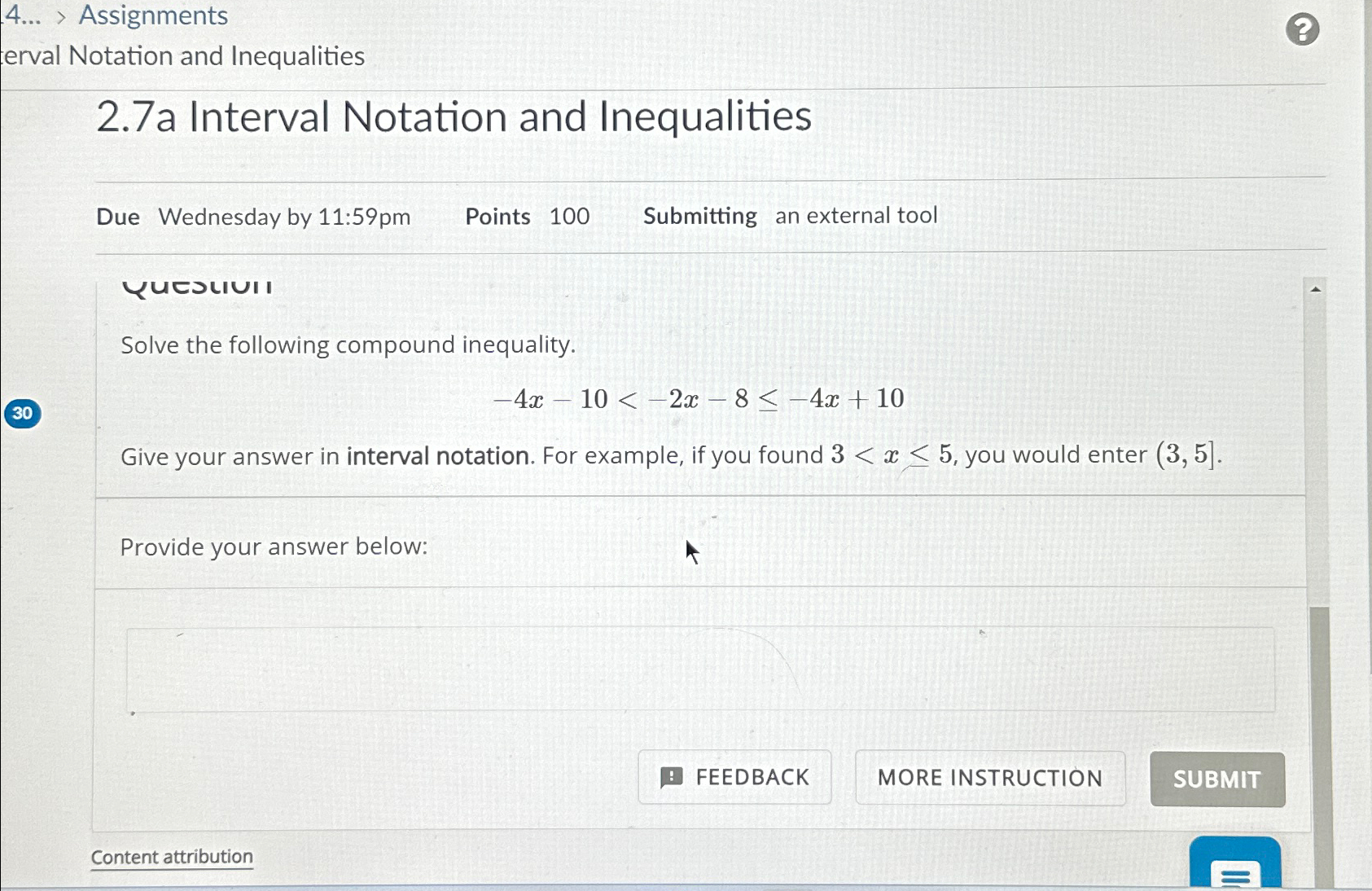 Solved 4... > ﻿Assignmentserval Notation and | Chegg.com