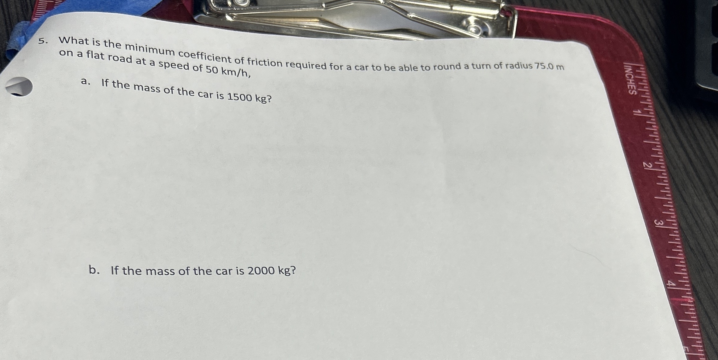 Solved What is the minimum coefficient of friction required | Chegg.com