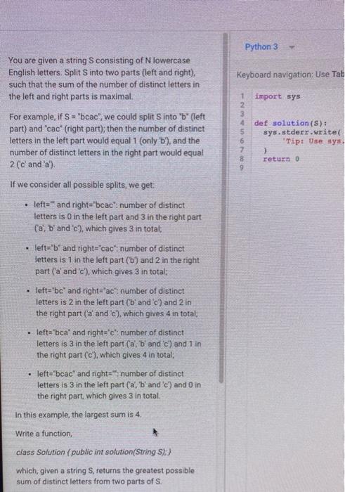 Solved If we consider all possible splits, we get: - left=" | Chegg.com