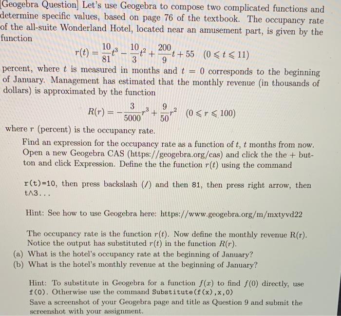 Solved Geogebra Question] Let's use Geogebra to compose two | Chegg.com