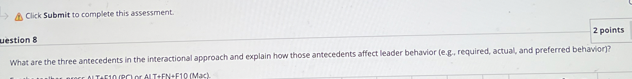 Solved What are the three antecedents in the interactional | Chegg.com