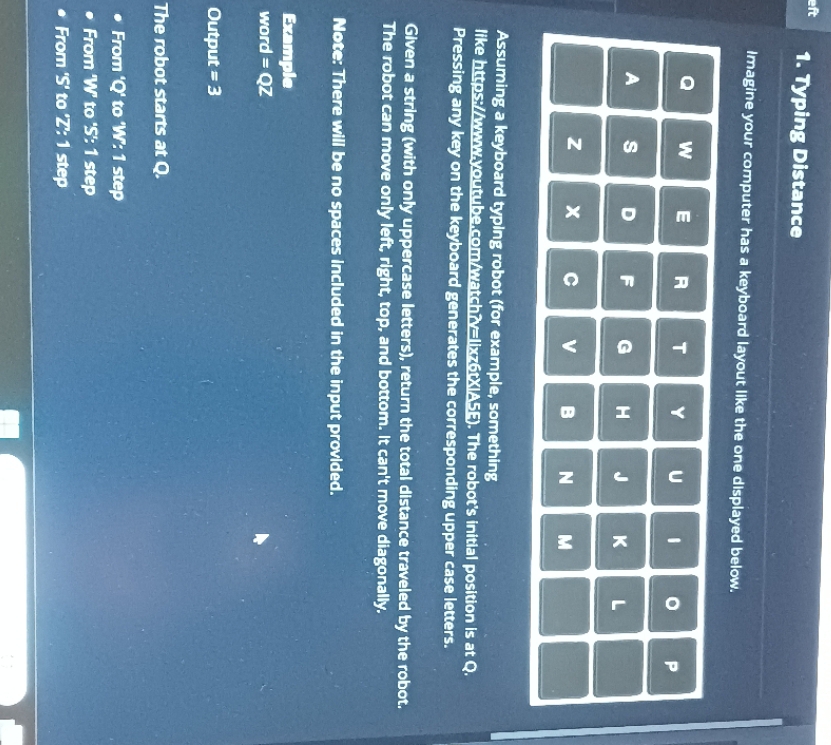 Solved provide the code in python Typing DistanceImagine | Chegg.com
