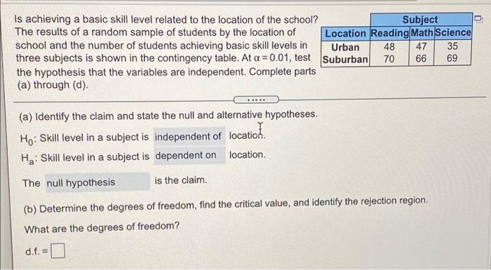Solved Is achieving a basic skill level related to the | Chegg.com