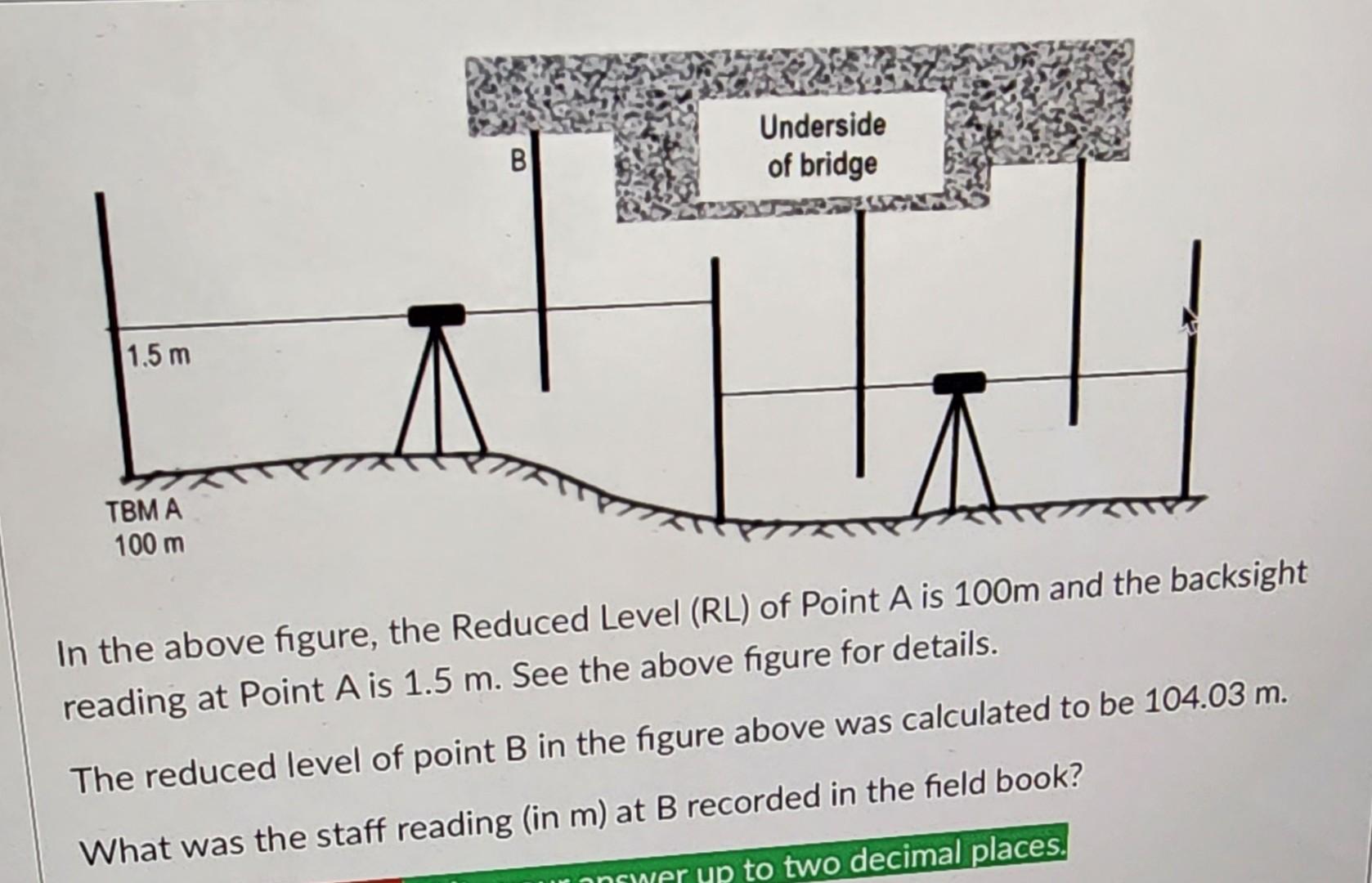 Solved In the above figure, the Reduced Level (RL) of Point | Chegg.com