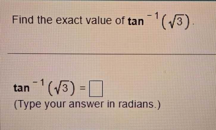 Solved Find the exact value of tan-1(32)tan-1(32)=(Type your | Chegg.com