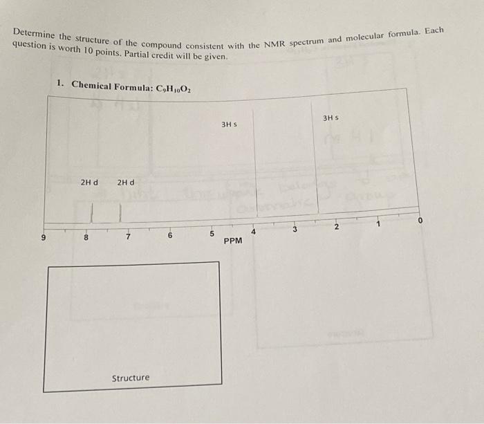 Solved Determine the structure of the compound consistent | Chegg.com