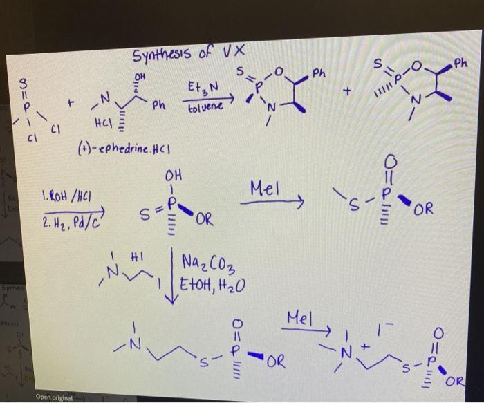 Solved this is the synthesis of VX. I need help getting a | Chegg.com