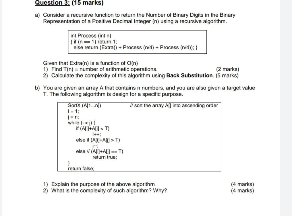 Solved Given a list of randomly arranged numbers, for | Chegg.com