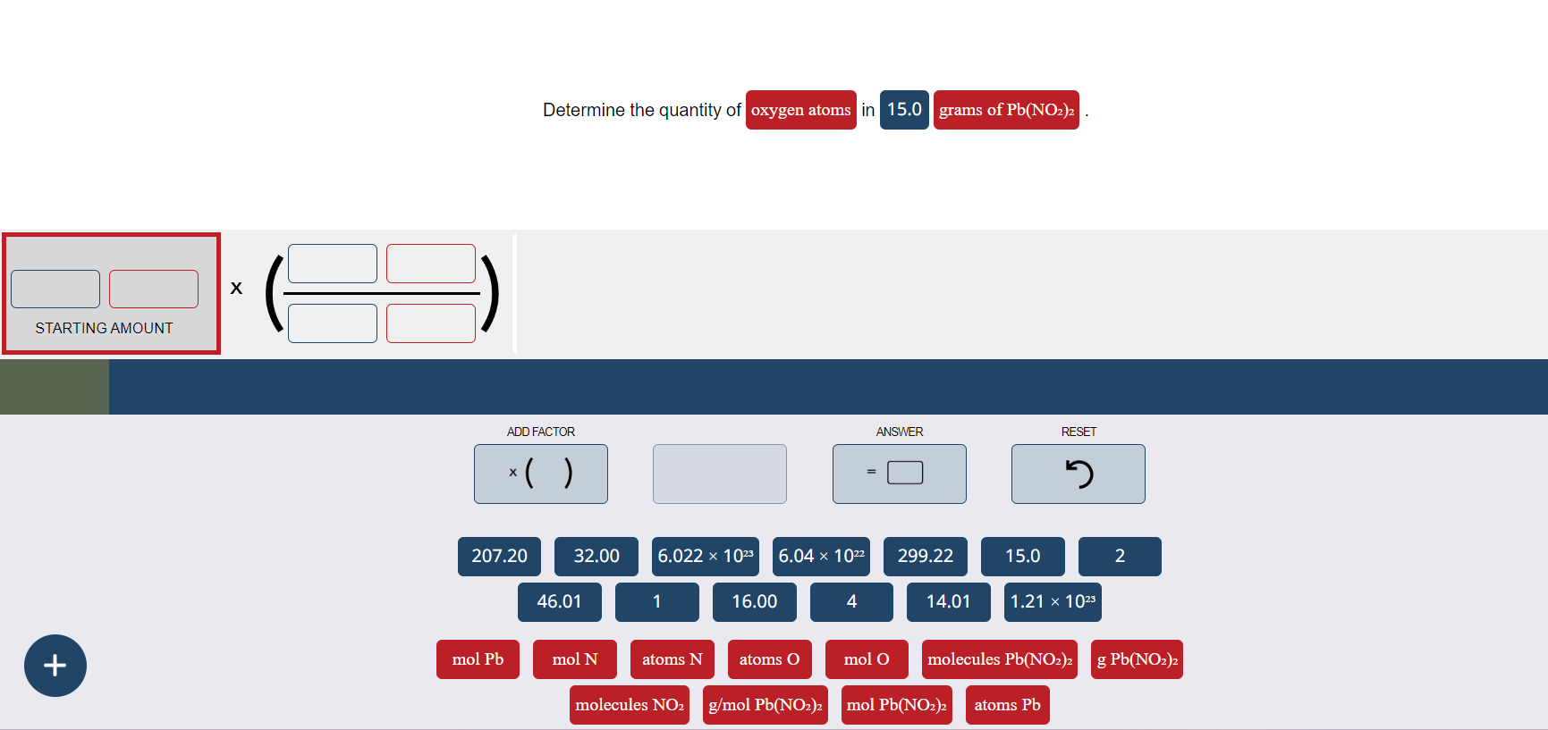 Solved Determine the quantity of oxygen atoms in 15.0 ﻿grams | Chegg.com