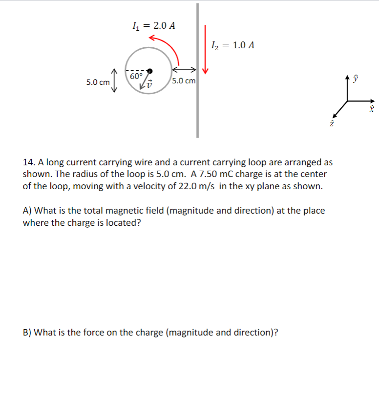 Solved A long current carrying wire and a current carrying | Chegg.com
