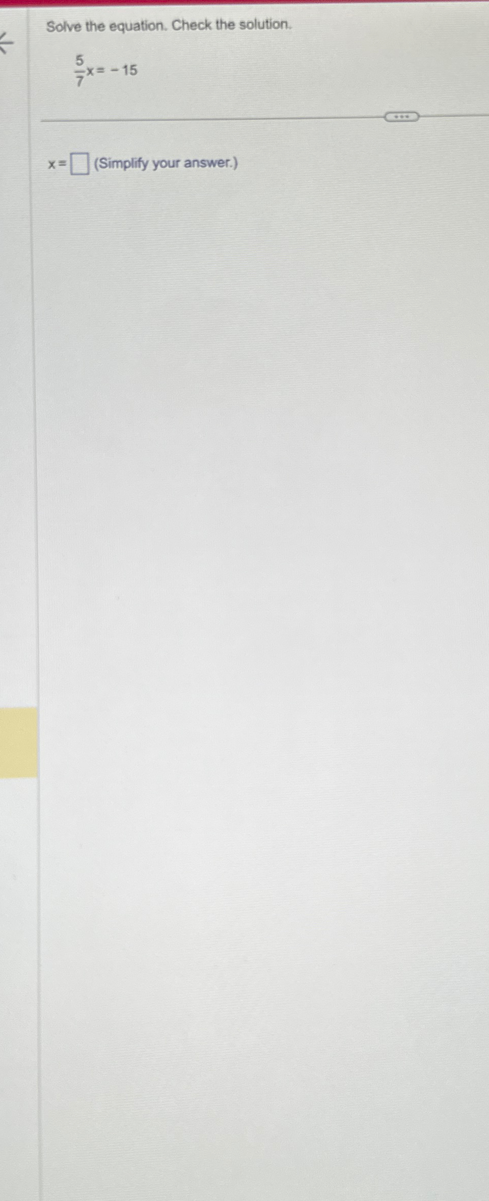 Solved Solve the equation. Check the | Chegg.com