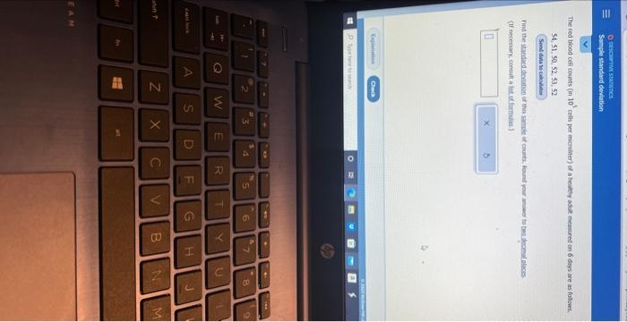 Solved The sed bisod cell coutAs (in 103 - celis per | Chegg.com