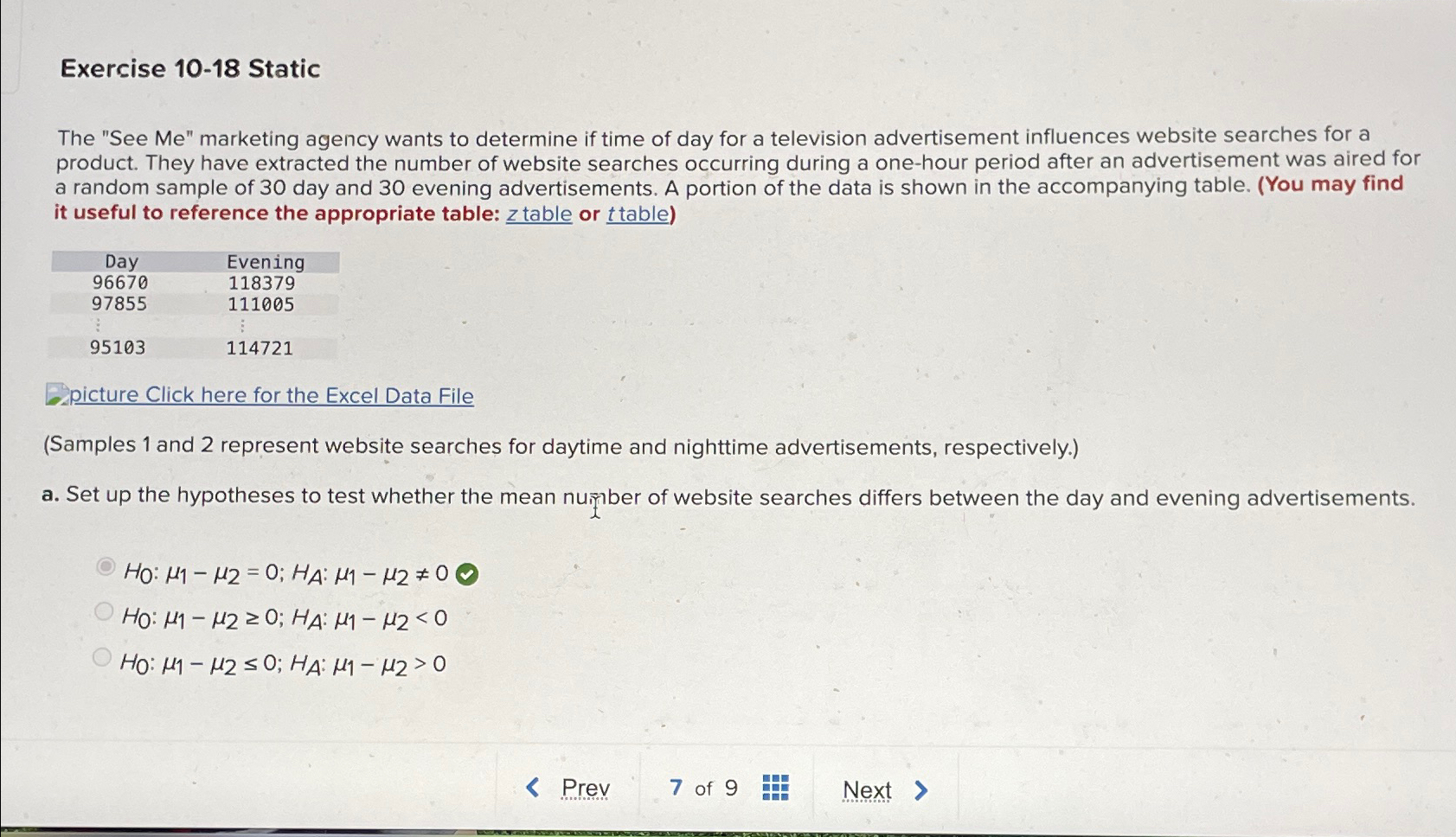 Solved Exercise 10-18 ﻿StaticThe "See Me" ﻿marketing agency | Chegg.com