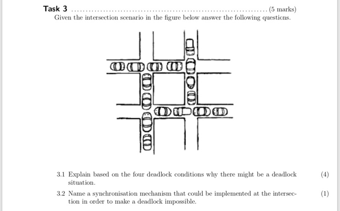 Solved Task 3 ......... (5 marks) Given the intersection | Chegg.com