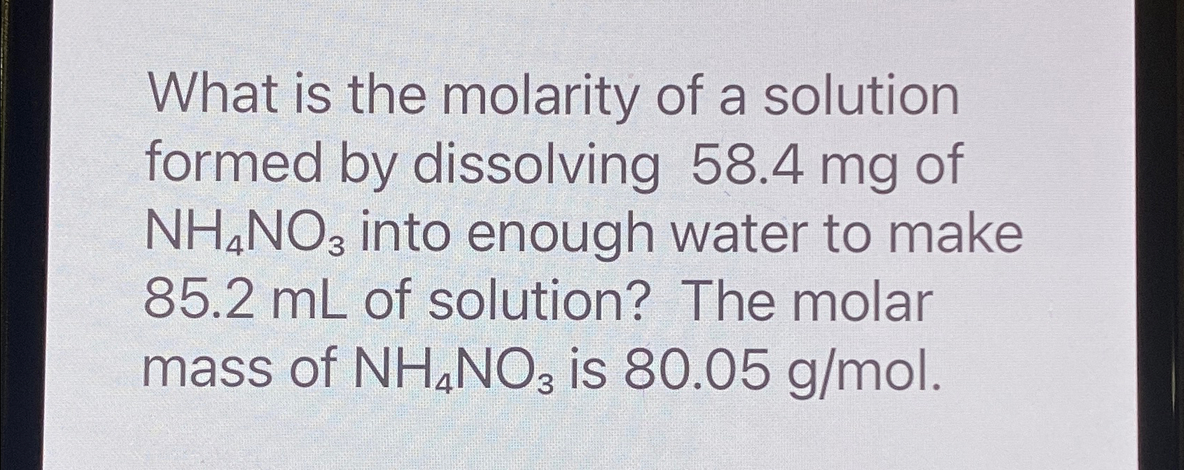 Solved What is the molarity of a solution formed by | Chegg.com