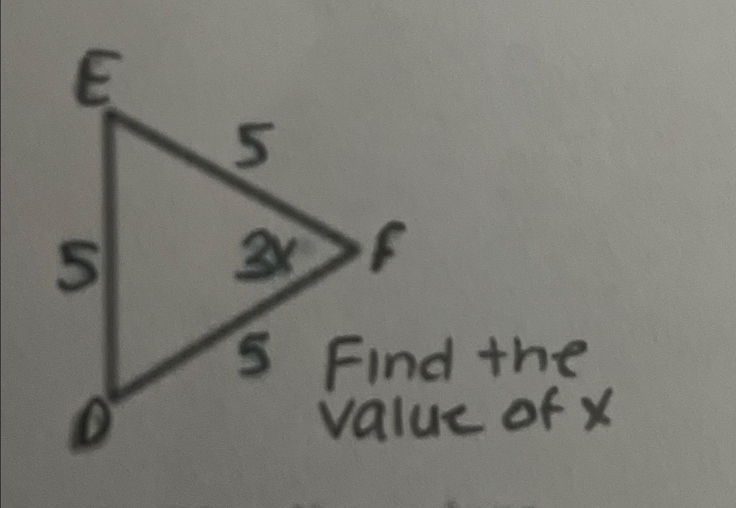 Solved value of x | Chegg.com