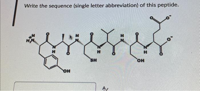 Solved Write the sequence (single letter abbreviation) of | Chegg.com