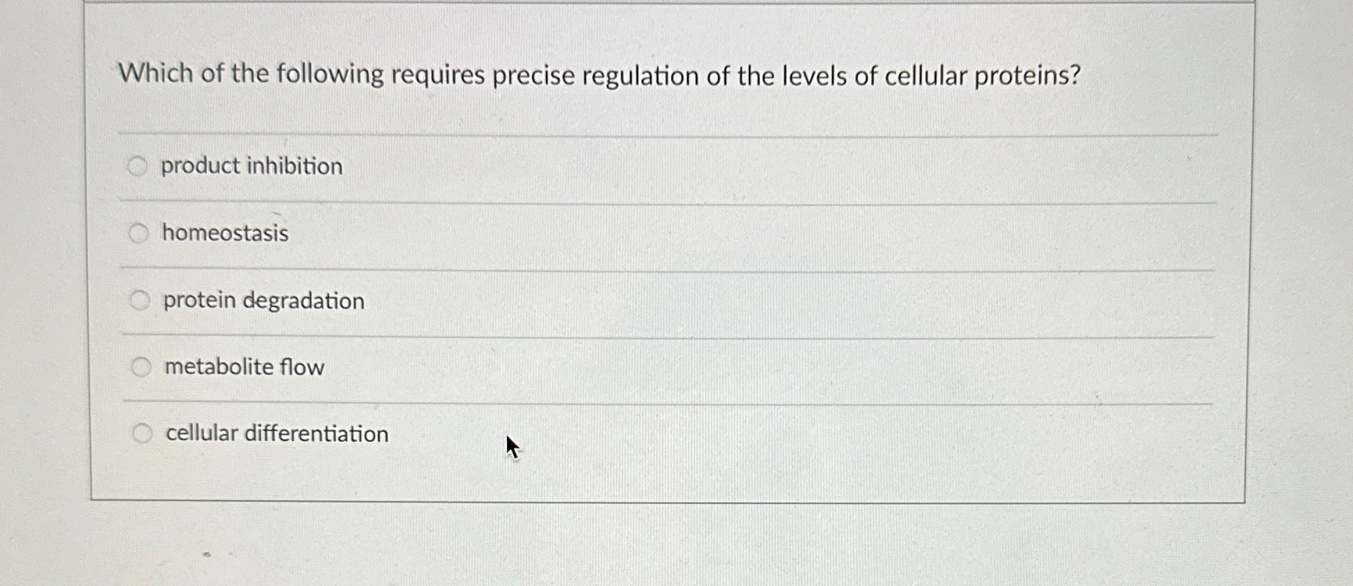 Solved Which of the following requires precise regulation of | Chegg.com