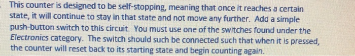 Solved 주.. This counter is designed to be self-stopping, | Chegg.com