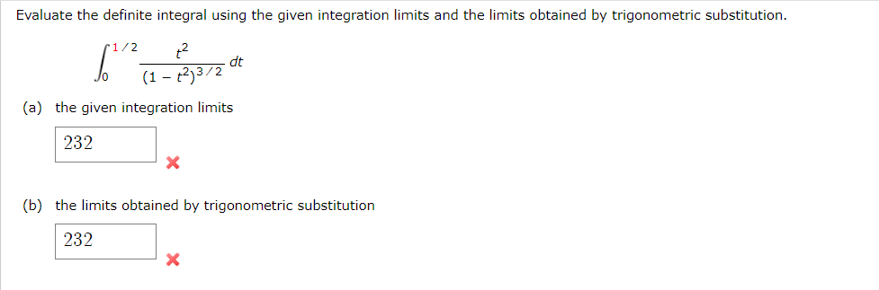 Solved Evaluate the definite integral using the given | Chegg.com